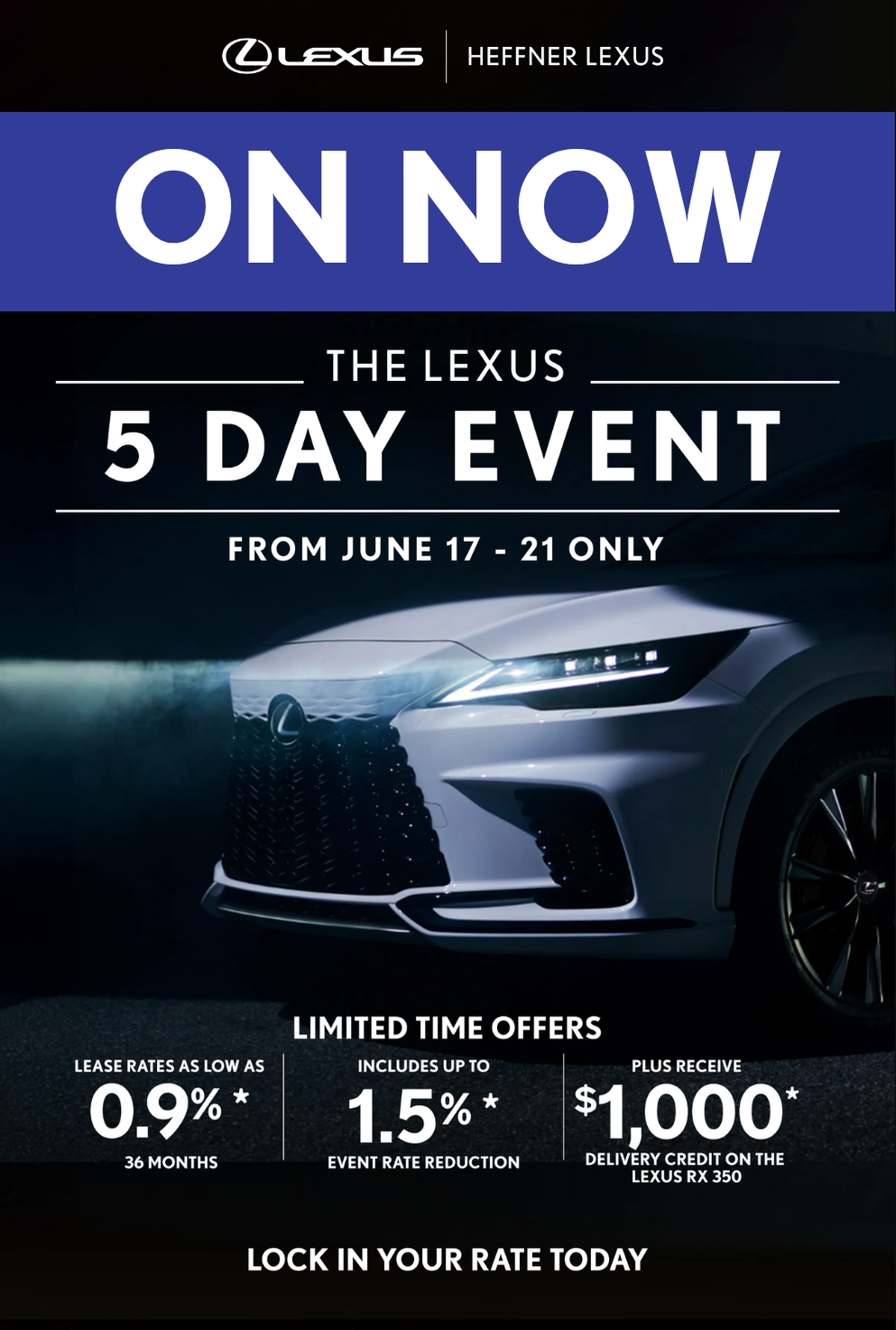 THE LEXUS 5 DAY EVENT - Heffner Lexus